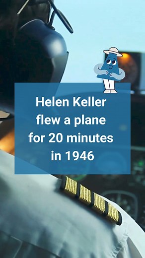 11K views · 17 reactions | Despite being deaf-blind, in June 1946, Helen Keller piloted a four-engine Douglas Skymaster for 20 minutes of its route over the Mediterranean Sea from Rome to Paris. How did she do this? Learn more: https://history.howstuffworks.com/historical-figures/did-helen-keller-fly-a-plane.htm?utm_source=facebook | Howstuffworks | Facebook