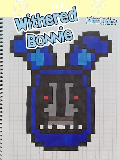 Cómo dibujar a Withered Bonnie en Pixel Art