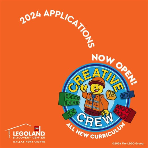 Creative Crew ✨Re-imagined✨ Master Model Builder, Thad has put together an all new Curriculum for Creative Crew! Members will learn 6 BRICKTASTIC LEGO® techniques + enjoy one-of-a-kind experiences at LEGOLAND Discovery Center! Applications must be sent in by January 14th. https://linktr.ee/ldc.dfw | Legoland Discovery Center | Facebook