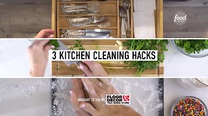 640K views · 3.2K reactions | These 3 cleaning hacks will keep your kitchen looking fresh!  If you need a full refresh, upgrade your kitchen with Floor & Decor. | Food Network | Facebook