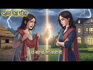 भाग्य का खेल है -दो बहनों की कहानी । हिंदी कहानी hindi moral story #2danimation #cartoon #hindikid
