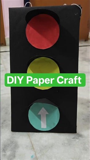 DIY || Traffic Signal Craft | Simple Paper Cutting Activity #ojaswirock #ojaswi #diy #paper #craft