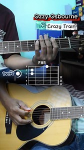 6.7K views · 141 reactions | Ozzy Osbourne - Crazy Train Guitar Chord Lesson #guitartutorial #guitarlesson | Sobat Pipen | Facebook