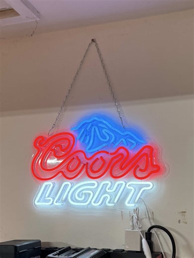 Check out this awesome bar sign, they have all your favorites! #tasty #beer #neon #food #garage