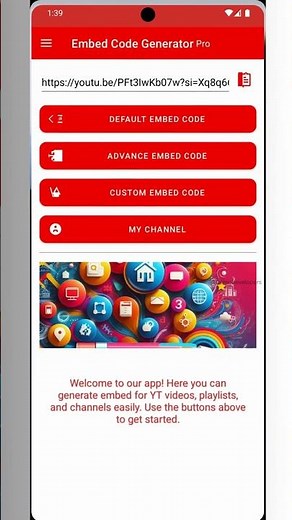 Generate Embed code For #YouTube Videos & Playlists #app #android #shorts