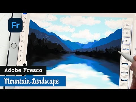 Easy Mountain Landscape - Adobe Fresco Tutorial