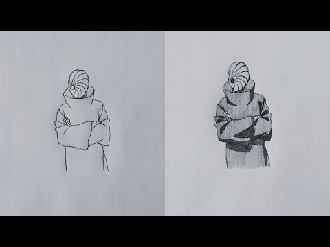 How to Draw Tobi (Obito) Step-by-Step | Naruto Shippuden Drawing Tutorial