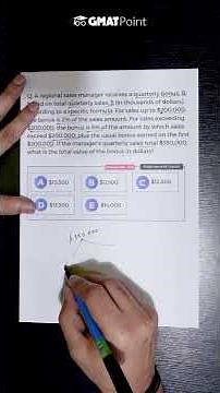 GMAT Math Made Easy Solving Quarterly Bonus Problems