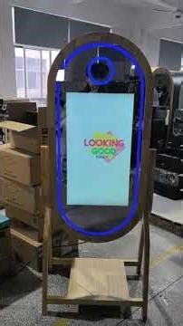 Magic Mirror Photo Booth(Windows 10 + Intel i5+8G+256G) Arch Graining Stand60/50"Mirror 32/21.5"LCD