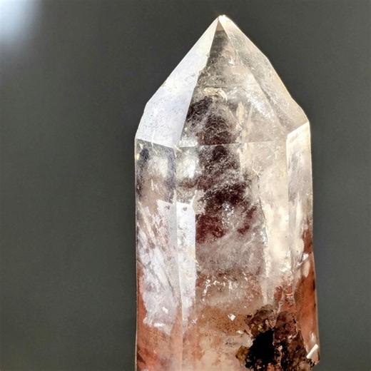 Sunset Phantom Quartz Crystal, Red Hematoid Quartz, India - Etsy
