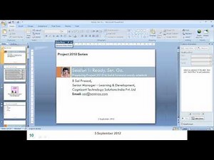 Microsoft Project 2010 Series Session 1_ Ready. Set. Go. Preparing Project 2010 to build a Schedule