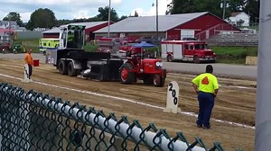 Marisa Galbraith's (owner's fiance) first pull ever in the 4500 weight pound class on our Allis Chalmers WD. She pulled 175 feet and was feeling really good afterward :) | Keystone Turbo LLC | Facebook