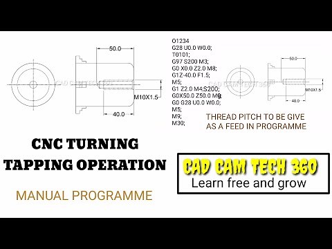 Tapping programme # CNC turning programme