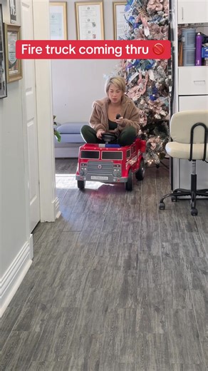 Free Shipping on Holiday Fire Truck Ride-On Cars