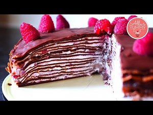 Delicious Chocolate & Raspberry Crepe Cake!!