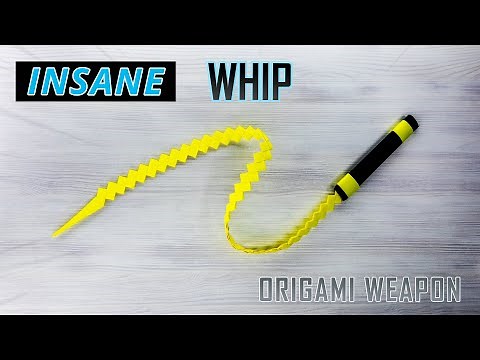 This Paper WHIP Moves Like the Real Thing — INSANE! How I Made a Realistic Origami Whip from Paper.