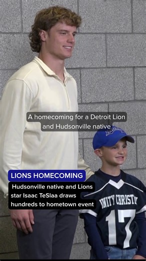 The Lions star and Unity Christian High School grad was in Hudsonville this week, where he met with hundreds of fans. | 13 On Your Side