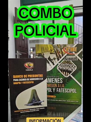 Postulante preparado vale por 1000 COMBO POLICIAL PARA EL EXAMEN DE CONOCIMIENTOS GENERALES DISPONIBLE EN TODAS LAS SUCURSALES NIBBLE LA PAZ-EL ALTO Y SANTA CRUZ INFORMACIÓN: 79094940 #fyppppppppppppppppppppppp #santacruzdelasierra🇳🇬 #bolivia #policiaboliviana