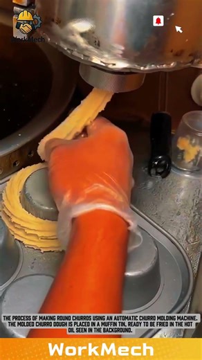Automatic Churro Maker: Ready to Fry in a Muffin Pan! #machine #tech #workmech