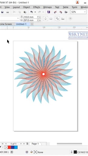 Geometric Spiral Pattern in CorelDRAW