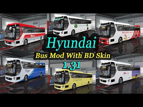 Ets2- Hyundai Universal Noble Express Bus Mod | Review With BD Skin ( v.1.30 - 31 ) Install + Link