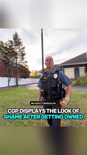 Cop Displays The Look Of Shame After Getting Owned 🤯. #reelsvideo #cops #usa #debate #history | Inspector Penguin