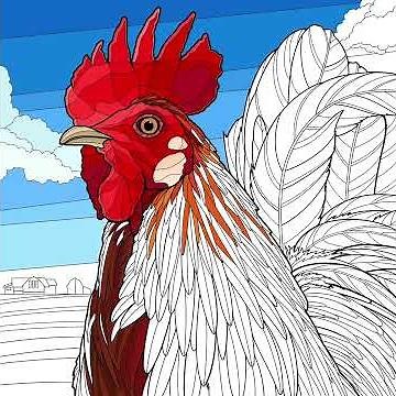 Farmyard Majesty- coloring by numbers with @TheColorGrid