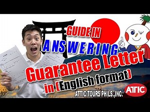 Japan Visa: Letter of Guarantee (English) (2)