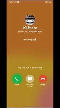 LG Wing Android 11 incoming Call Screen Video