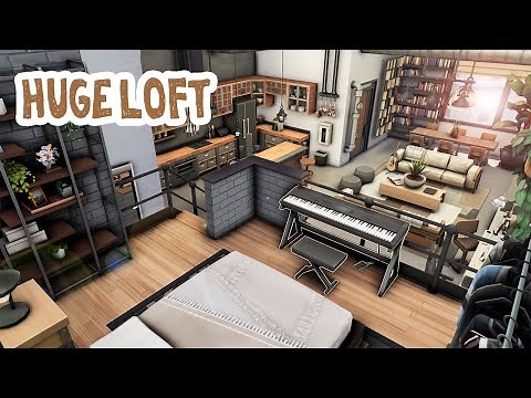 Huge Industrial Loft || The Sims 4 Apartment Renovation: Speed Build
