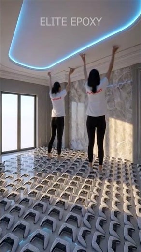 PlayStation Epoxy Floor Transformation 🤯 #shorts #epoxy