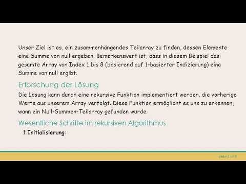 Finden eines Subarray mit Summe 0 in O(nlogn) Zeitkomplexität mit Divide and Conquer