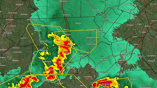 20K views · 342 reactions | Here is a quick radar update - if you're in any of these Severe Thunderstorm Warning polygons, please head indoors! Time of recording: 5:40PM | North Carolina's Weather Authority | Facebook