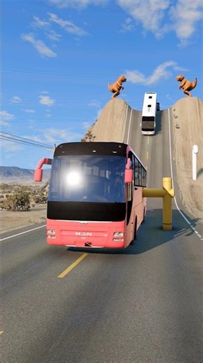 White & Pink Buses vs Pepe Trap -BeamNG.Drive