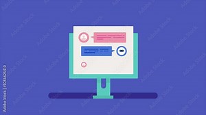 AI powered chat application, Artificial intelligence chat bot service, Website Chat bot. Animation video clip.