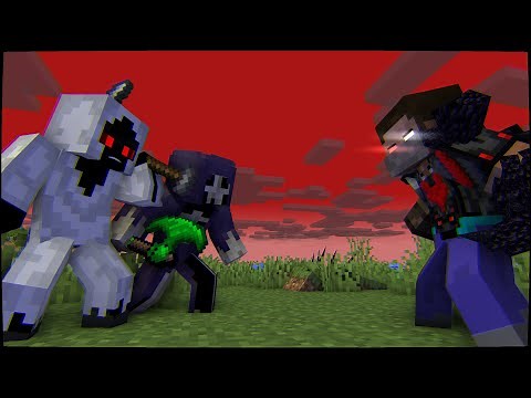 Entity 303 and Dreadlord vs Herobrine - Minecraft Fight Animation