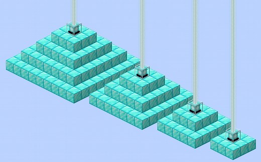 How to build a 4-layer beacon pyramid in Minecraft