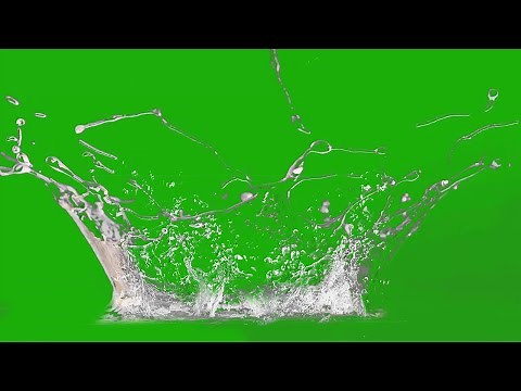 Green Screen Water splash Water drop dipping slow motion background video effect 2