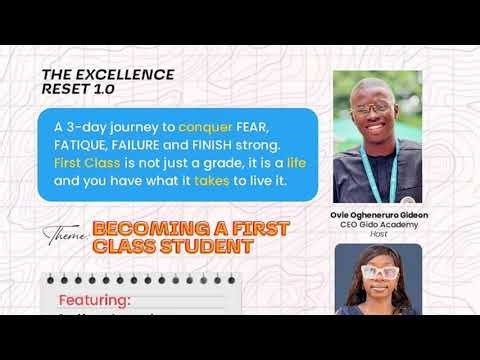 BECOMING A FIRST CLASS STUDENT ADVERT