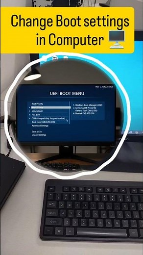 Change Boot settings in computer 🖥️ #computer #techtips #tech
