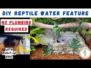 Easy DIY Water Feature For Reptile Enclosures- No Plumbing Required!