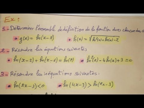 Exercise: Logarithm Function (2nd year Baccalaureate, Life and Earth Sciences - Physics and Chemi...