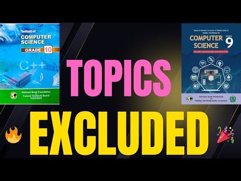 Computer 9th & 10th FBISE Smart Syllabus| 9-10 Comp Sci federal board Excluded list| Formative Topic