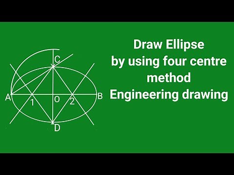 Draw Ellipse by using four centre method Engineering drawing. @SHSIRCLASSES.