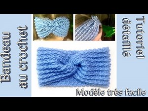 Bandeau au point brides en relief avant▫️Crochet moderne et super facile▫️Easy crochet headband