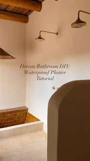 Sara & Rich Combs on Instagram: "We’ve been slowly working away at renovating our personal bathroom in our desert home. We got help from some friends to DIY a waterproof plaster for the walls (thank you @crenaturalbuilding!). We’ve admired the ancient Moroccan craft of Tadelakt for many years now, and wanted to try out a DIY with @coloratelier’s version of the product. You all requested a step by step tutorial, so here’s how we did it: Step One - Waterproof Membrane & Fiber Mesh First, build you