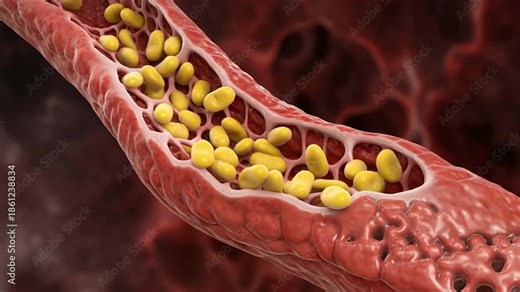3D Animation of Platelet Aggregation in Blood Vessel with Cholesterol Buildup