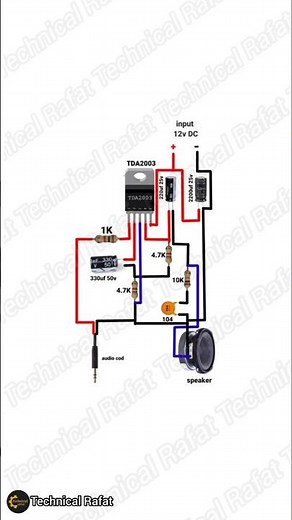 TDA 2003 amplifier circuit board