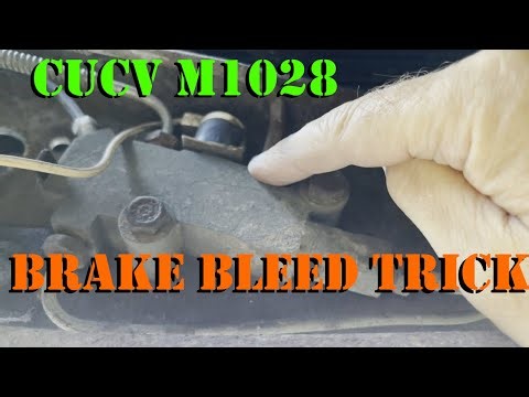 CUCV M1028 (K30) Brake Bleed - Proportioning Valve Trick!