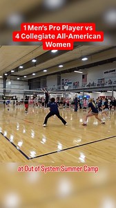 60K views · 662 reactions | Curious what an Out of System volleyball camp is like? Here’s a sneak peek at one of our signature challenges!  Watch as All-Americans Sarah Franklin, Bergen Reilly, Rebekah Allick, and Mac May take on Gage and three of our campers in a high-energy 4v4 showdown at the end of a camp day. | Out of System | Facebook